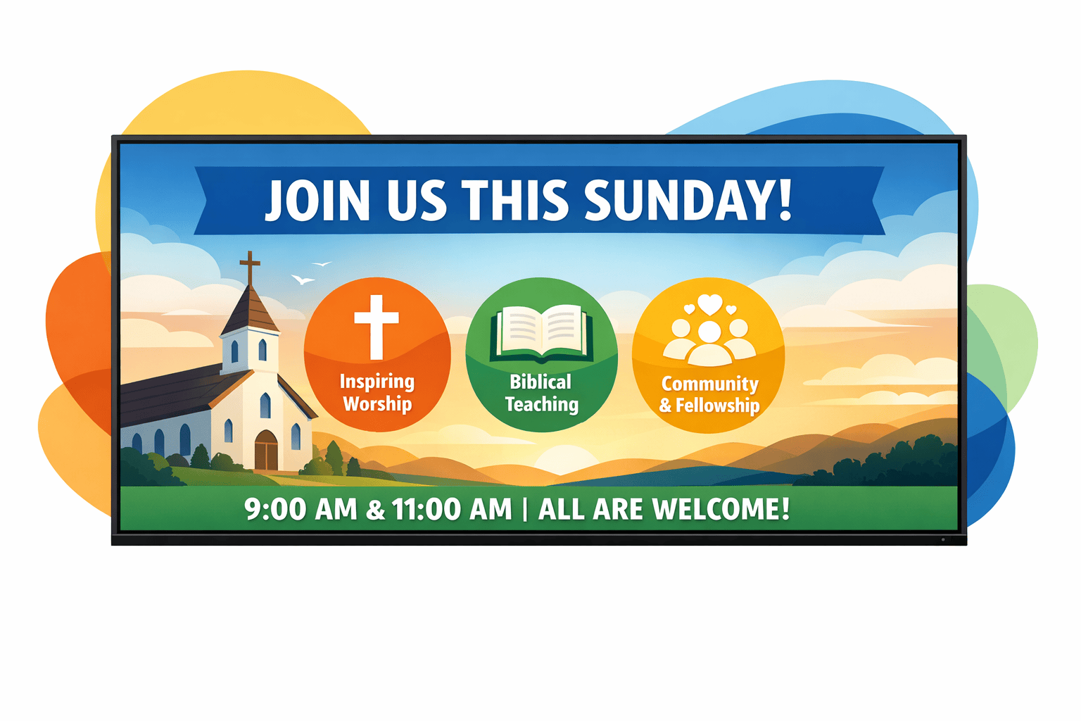 Software di segnaletica digitale per chiese per il culto e gli eventi ...