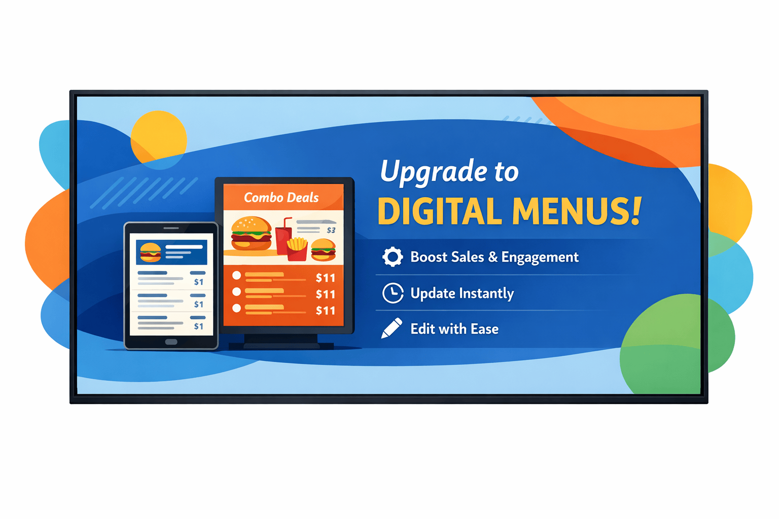Digital Menu Digital Signage for Restaurants and Cafes | Disign