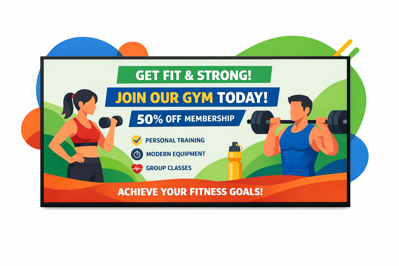 Fitness Digital Signage für Fitnessstudios und Studios | Disign